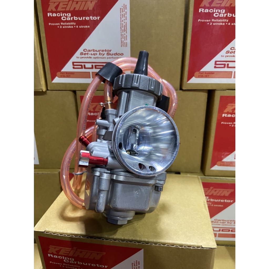คาร์บูเรเตอร์เคเหลี่ยมฝาดําPWK 24 28 30 32 34 mm. Keihin ไม่รวมปากแตร ...