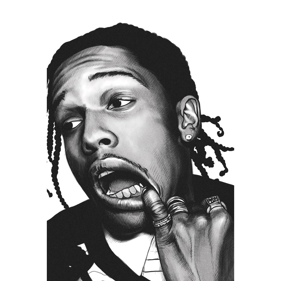 ASAP Rocky โปสเตอร์ Poster วอลเปเปอร์ ตกแต่งผนัง วงดนตรี Hiphop ฮิปฮอป ...