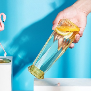 กระบอกน้ำA300 กระบอกน้ำแก้วแบบใส ขวดแก้วคริสตัล ขวดน้ำคริสตัล มีให้เลือก 5 สี 420ML กระติกน้ำ ...