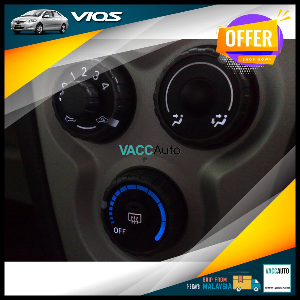 Toyota Vios (2nd Gen) Aircond หรือ Gear LED Bulb 2007-2012 XP90 NCP93 ...