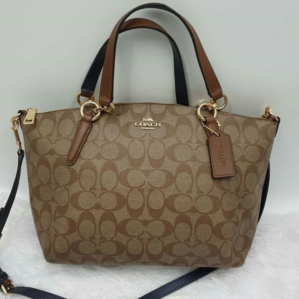 COACH SMALL KELSEY SATCHEL IN SIGNATURE CANVAS | Shopee Thailand