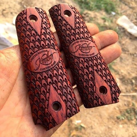 ประกับปืน1911 ไม้พยุงแท้ 100% ขนาด full size หรือขนาด compact & blank ...