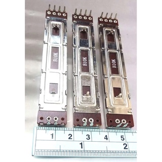 B10K 6ขา B103 10KB วอลลุ่มสไลต์ยาว9CM ขา4-2สเตอริโอ แกนสูง 8มิล/15มิล ...