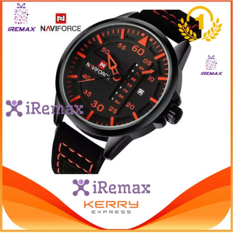iRemax NAVIFORCE 9074 ยี่ห้อผู้ชายนาฬิกากองทัพทหารผู้ชายควอตซ์แบบบอกวันที่นาฬิกาผู้ชายสายหนัง ...