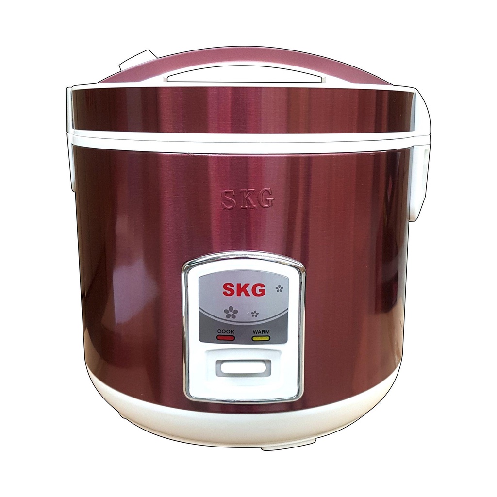 SKG หม้อหุงข้าวอุ่นทิพย์ 1.8 ลิตร รุ่น SK-18K (สีเลือดหมู) | Shopee Thailand