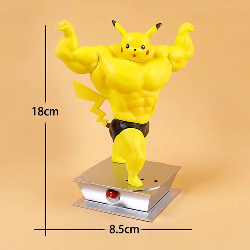 โมเดลฟิกเกอร์ Pokemon Muscle ฟิกเกอร์ปิกาจู Pikachu/Bulbasaur/Squirtle ...