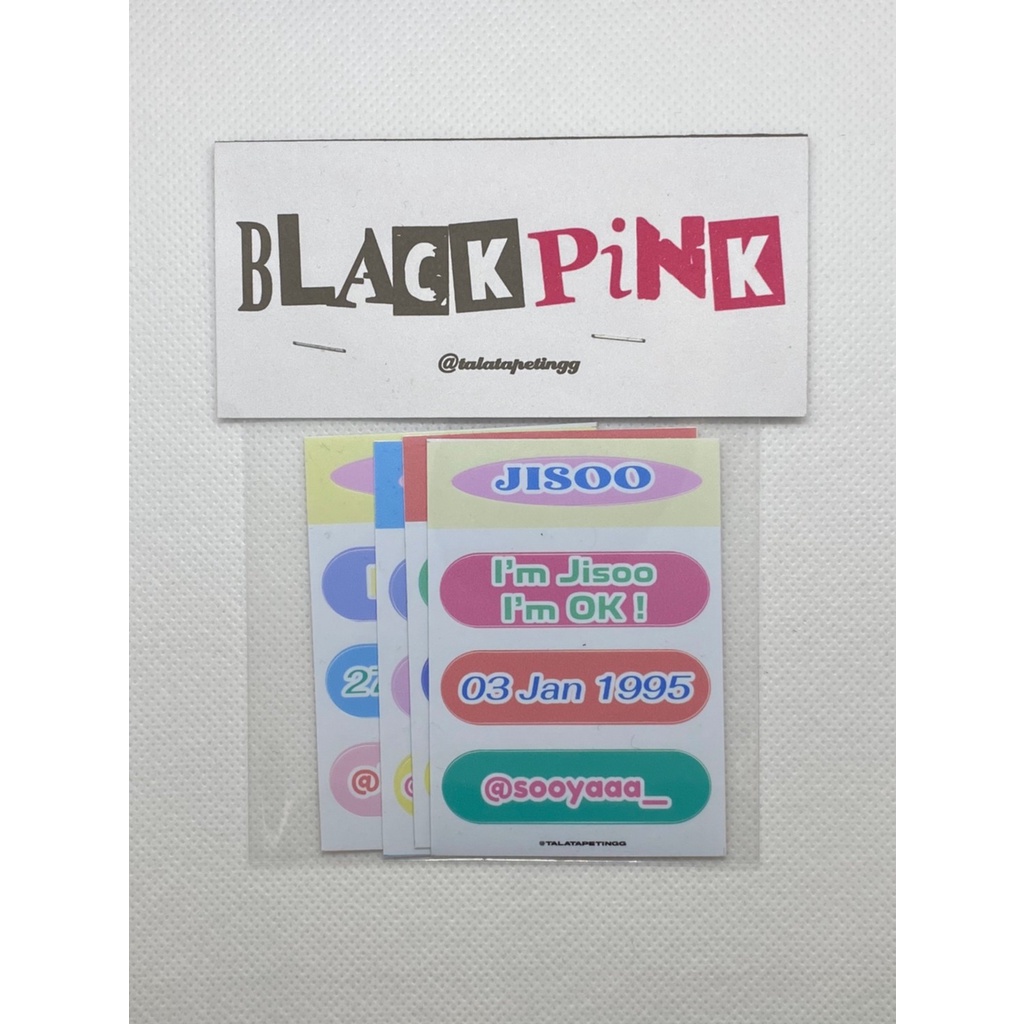 Sticker สติกเกอร์ Name BLACKPINK [TALATAPETING] | Shopee Thailand