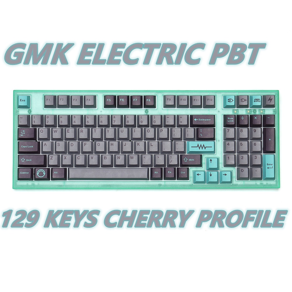 Gmk Electric PBT 129 คีย์โปรไฟล์เชอร์รี่ DYE-SUB Keycaps สําหรับ Cherry MX Switch คีย์บอร์ดเกมกล ...