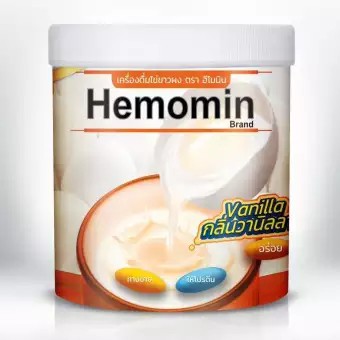 Hemomin Vanilla Powder 400g. โปรตีน ไข่ขาว รสวานิลลา ฮีโมมิน X 1กระปุก ...