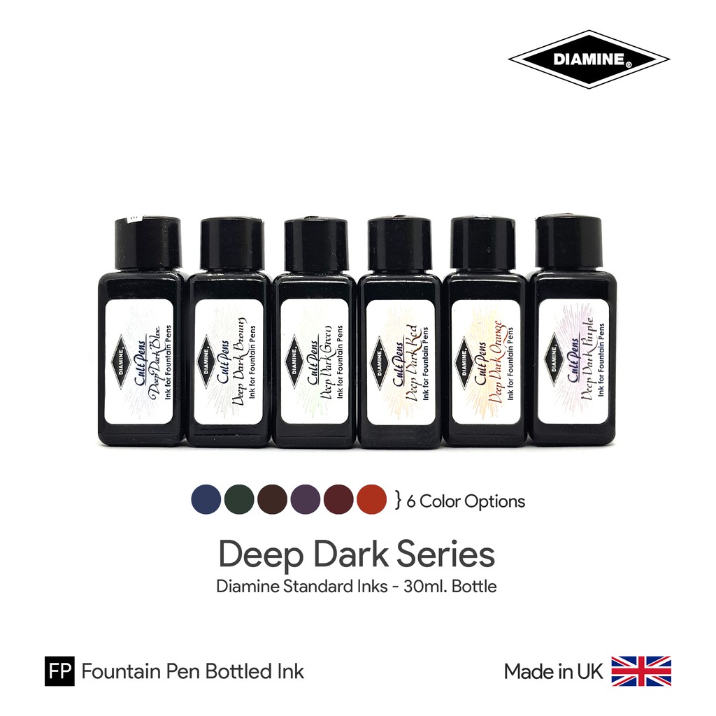 「Diamine × Cult Pens」Deep Dark Series Ink 30ml Bottle - หมึกปากกาหมึก ...