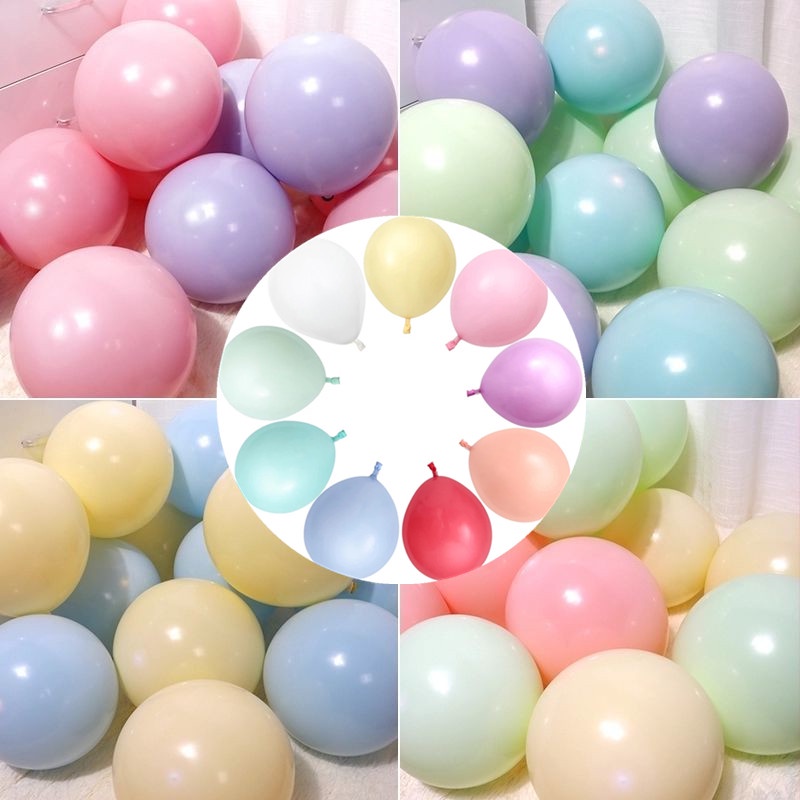 100cs 10Inch Macarons Color Pastel Balloons Latex Round Helium Baloons ...