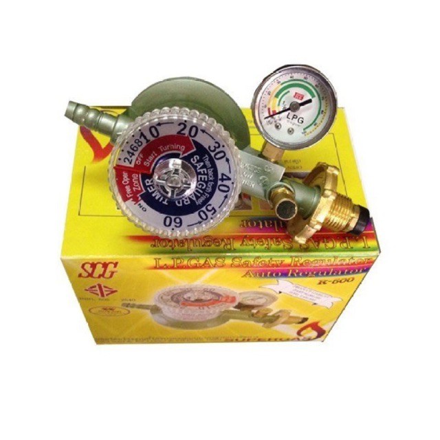 SCG R-500 หัวปรับแก๊สแรงดันต่ำ แบบเซฟตี้ มีเกจวัดความดันและตั้งเวลาได้ ...