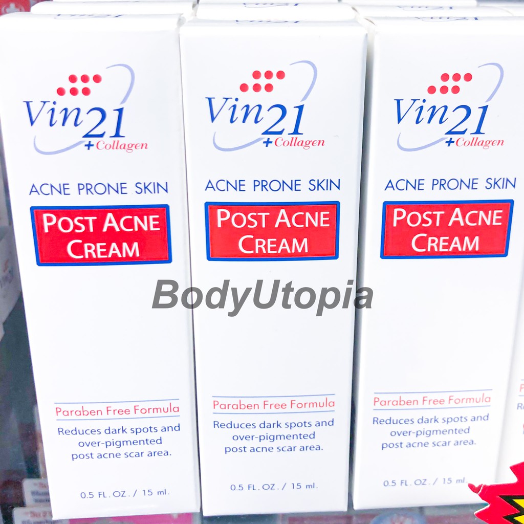 [VIN 21 POST ACNE CREAM 15 ml] ผิวขาวใสอมชมพู ลดจุดด่างดำ ผิวชุ่มชื่น ...