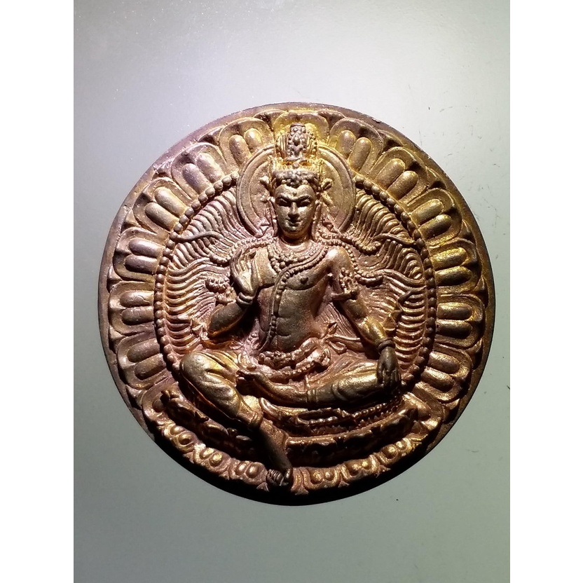 Antig Shop 437 เหรียญบาตรน้ำมนต์ เนื้อทองชนวน พระเทวราชโพธิสัตว์จตุคามรามเทพ รุ่นรวยไม่เลิก พิธี ...