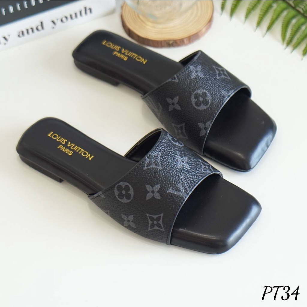 PT34 รองเท้าแตะพื้นนุ่มนิ่ม อัดฟองน้ำหนาๆฟูๆ | Shopee Thailand