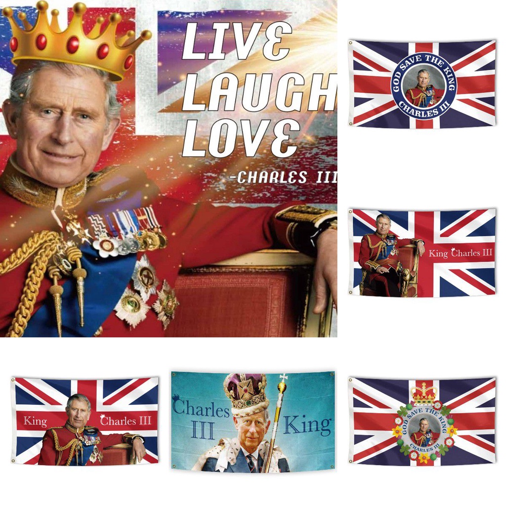 Limited King Edition Charles 111 Flag Show Your Andเคารพฉลอง | Shopee ...