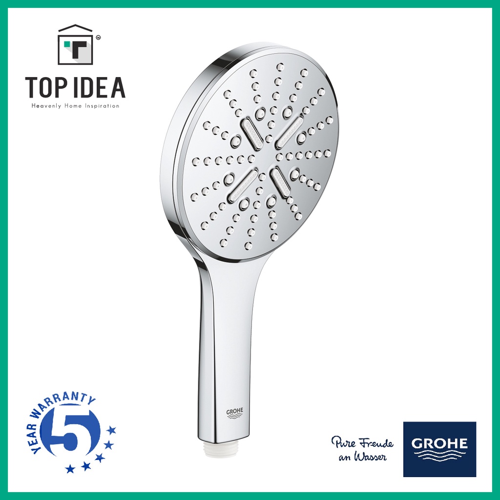 Grohe Rainshower SmartActive 130 ฝักบัวอาบน้ํามือ 3 สเปรย์ โครเมี่ยม ...