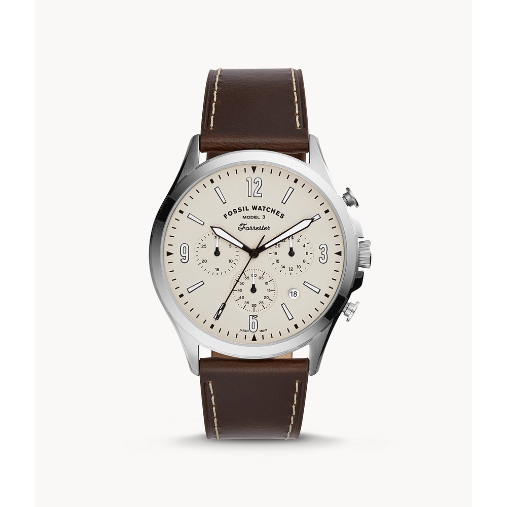 Fossil Forrester Chronograph นาฬิกาข้อมือ สายหนัง FS5607 FS5608 FS5696 ...