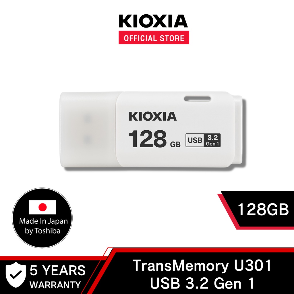 Kioxia U301 USB 3.2 (Gen1) 128GB (KXA-LU301W128GG4) FlashDrive | Shopee ...