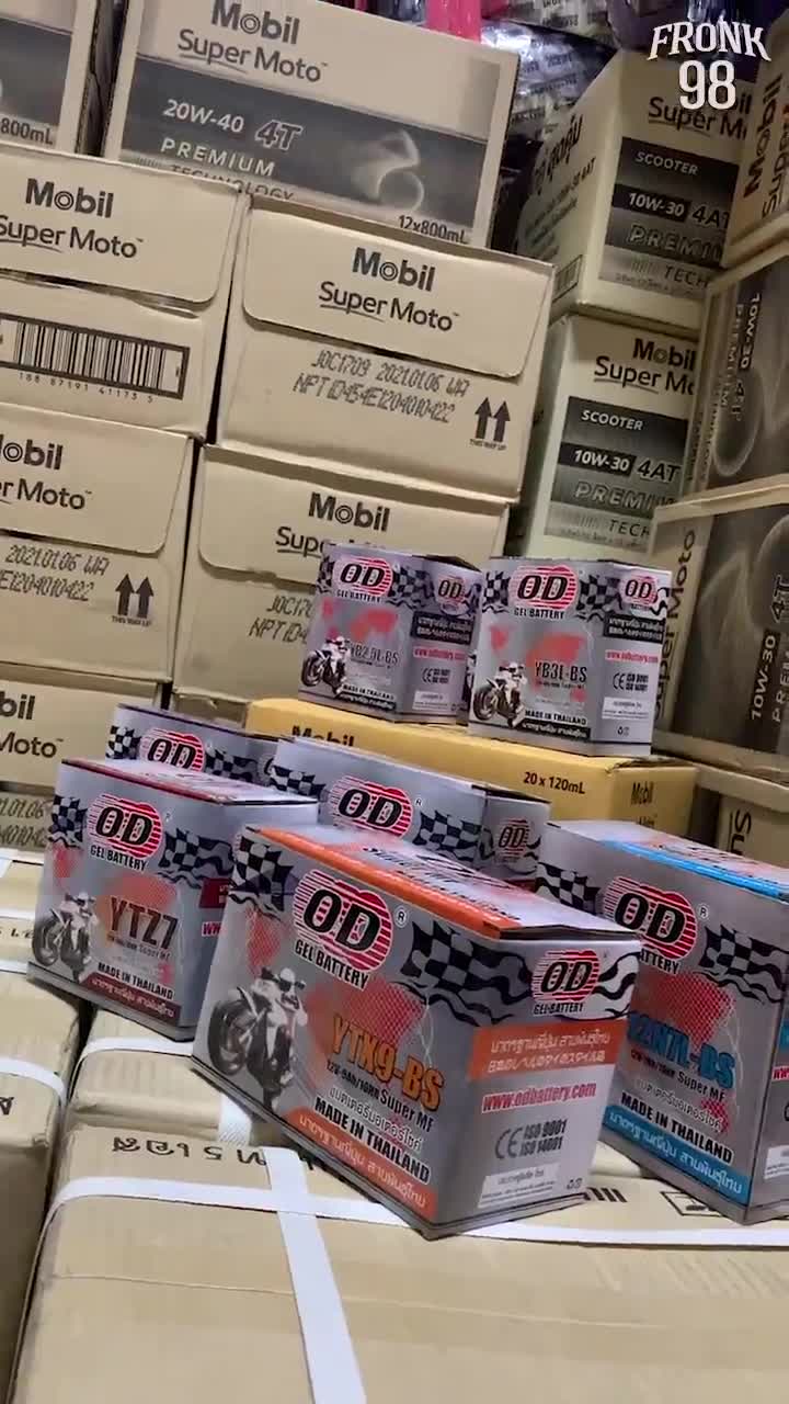 OD แบตเตอรี่ รุ่น YTX9-BS (12V 9AH) แบบแห้ง (สำหรับรถจักรยานยนต์) "ทรงเตี้ย" | Shopee Thailand