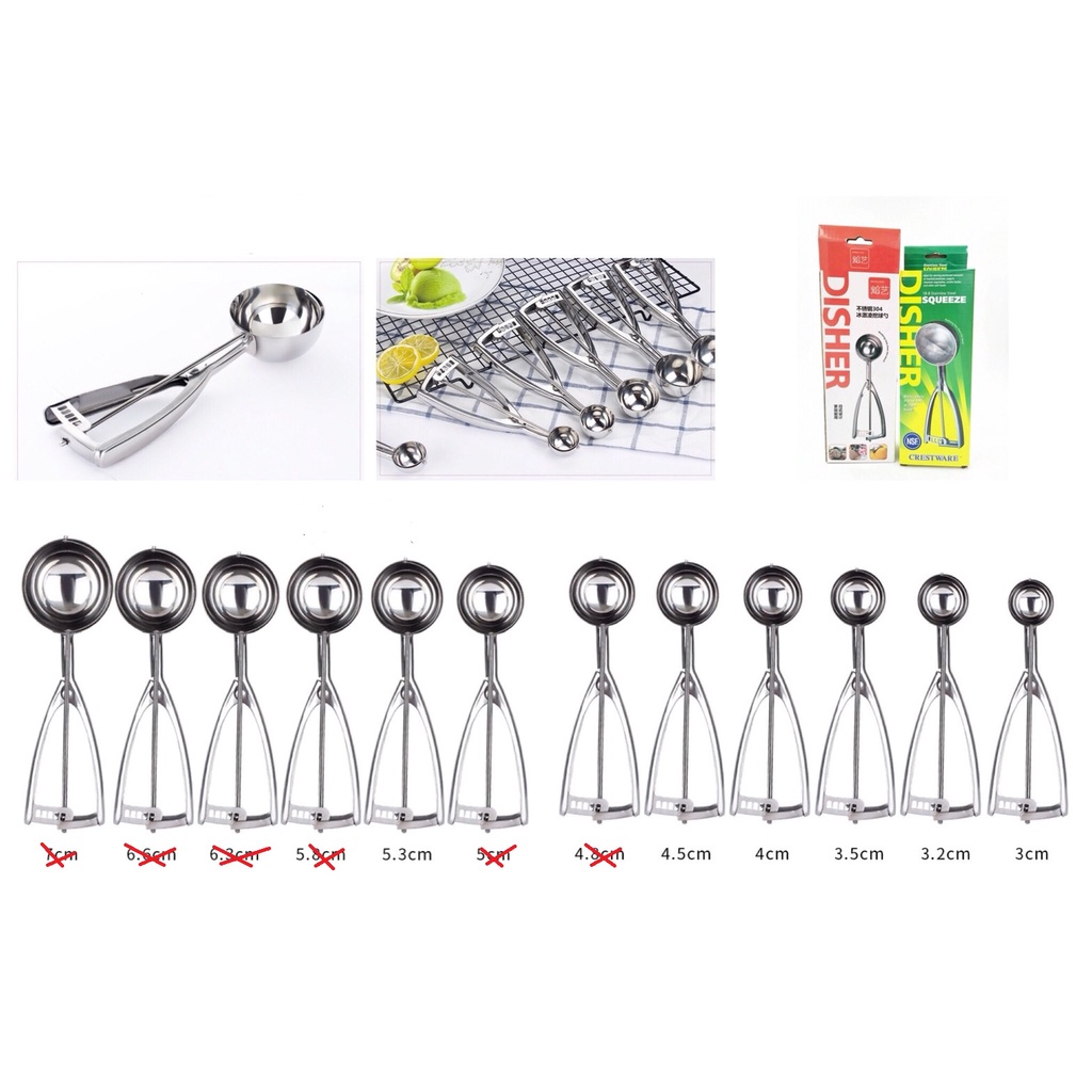 ที่ตักไอศครีม disher สกู๊ปตักไอศครีม ที่ตักคุกกี้ | Shopee Thailand