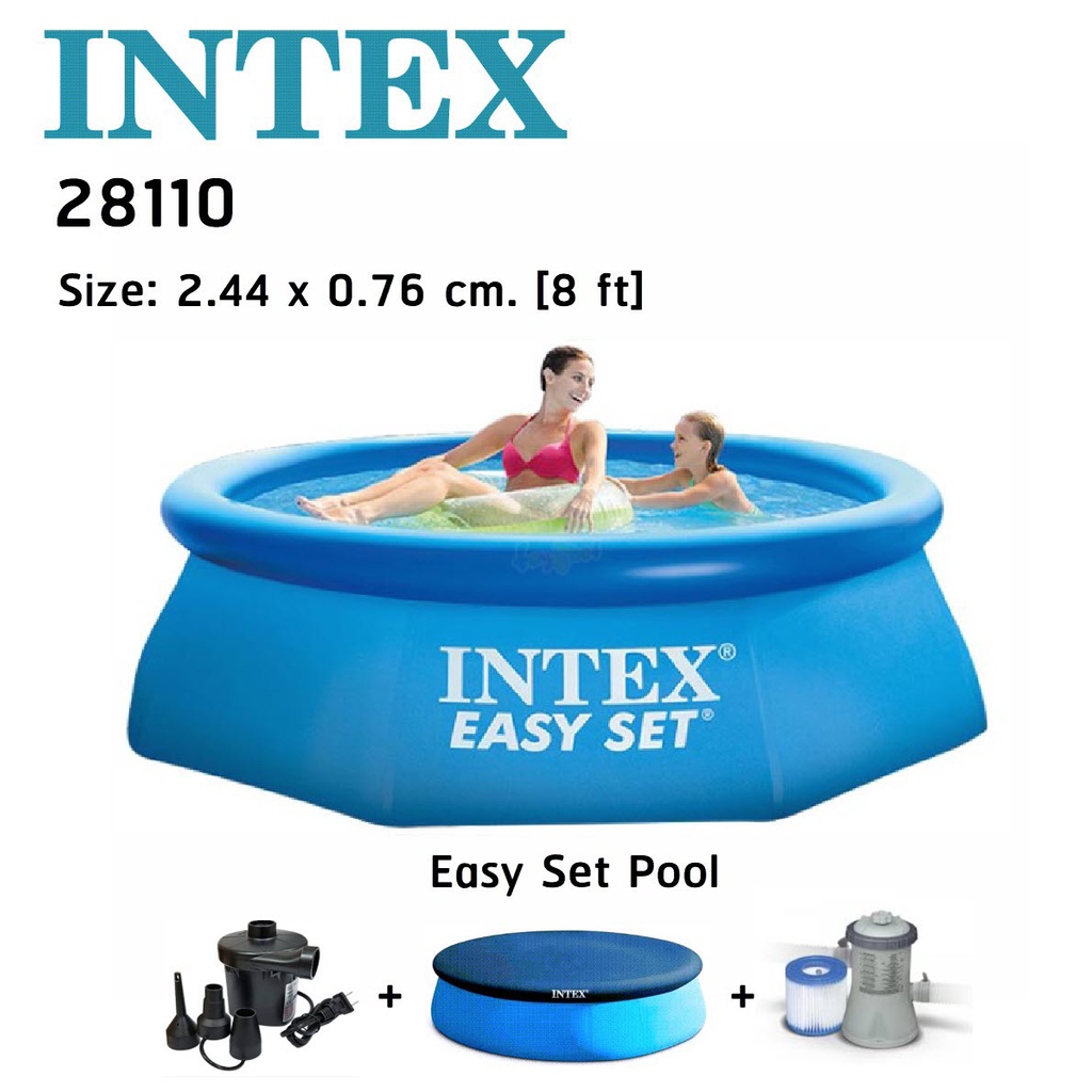 INTEX 28110 Swimming Pool Easy Set ขนาด 2.44 x 0.76 m [8 ฟุต] รุ่นใหม่ ...