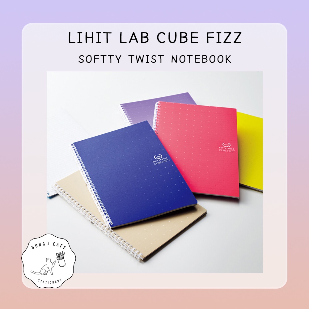 Lihit Lab Softy Twist CUBE FIZZ Semi Notebook B5 - 70 Sheets // สมุด ...