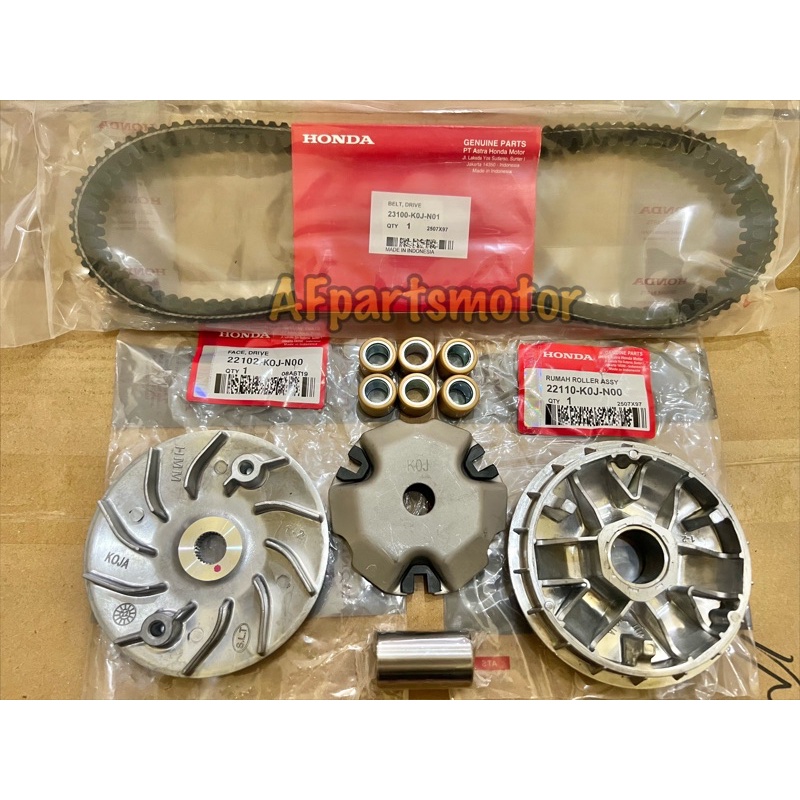 CVT Van Belt Package + Roller Assy House Set + พัดลมลูกกลิ้ง Genio K0J Beat New LED Deluxe 2021 ...