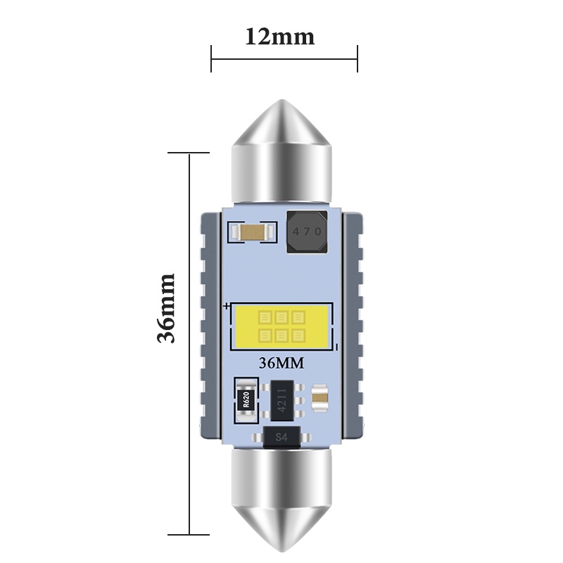 หลอดไฟอ่านหนังสือ LED CANBUS C5W Festoon C10W CSP 31 มม. 36 มม. 39 มม. 41 มม. 12-24V สีขาว ...