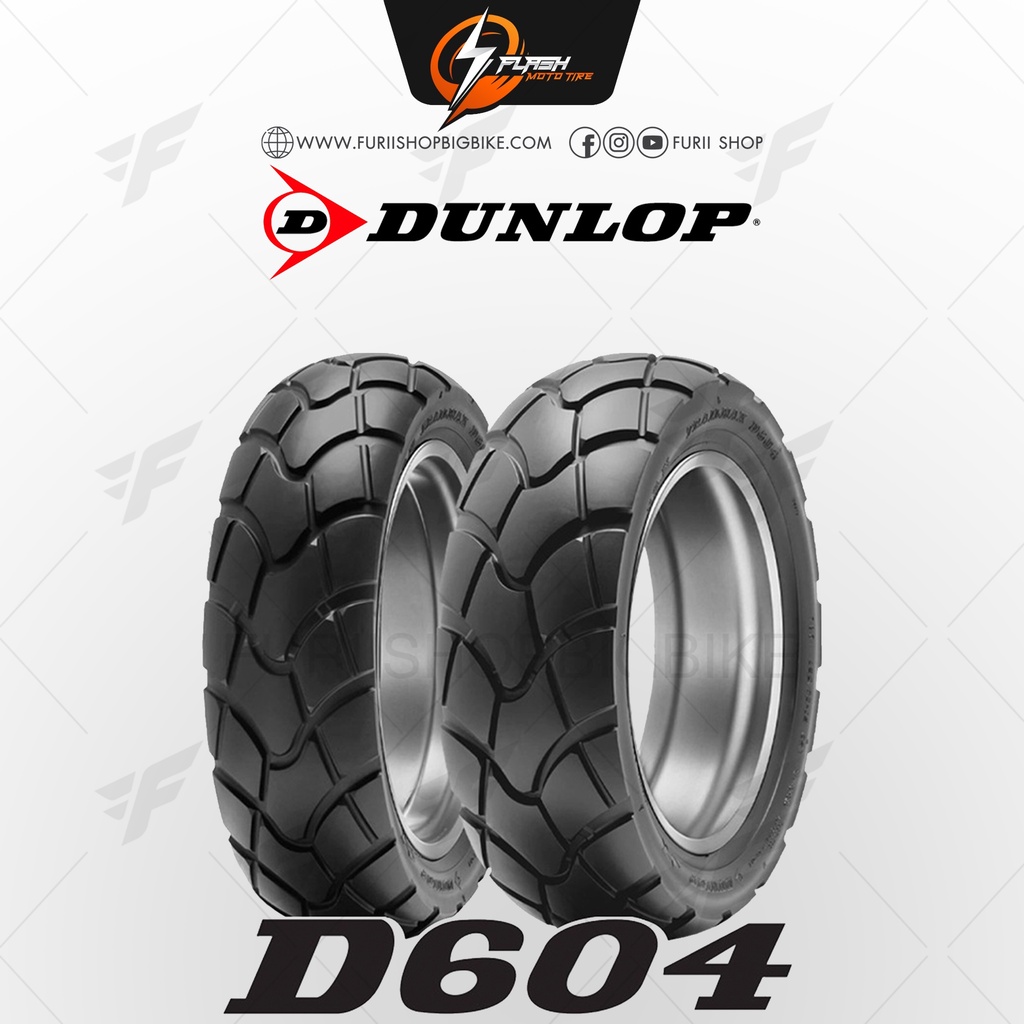 ยางมอเตอร์ไซค์บิ๊กไบค์ DUNLOP Scooter&Minibike D604 Flash Moto Tire | Shopee Thailand