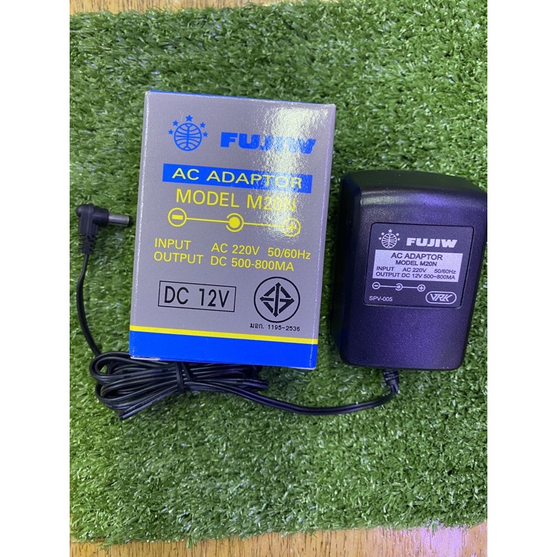 FUJIWอะแดปเตอร์ รุ่นM20- 12V 500-800MA กล่องสีเทา กระแสร์DC-ใน+นอก แจ็ค ...