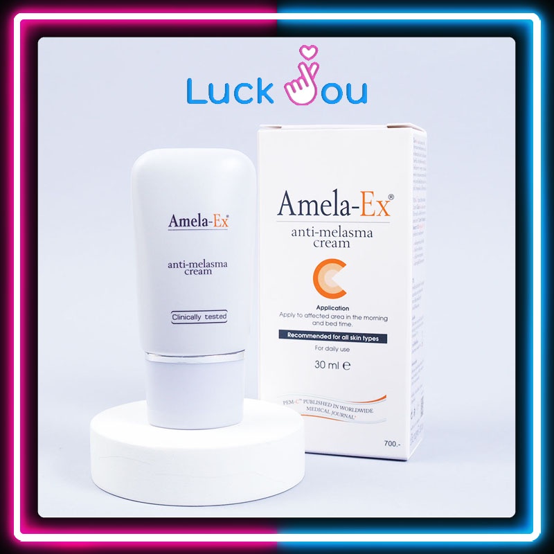 [โฉมใหม่] Amela Ex Anti Melasma Cream 30ml. ครีมทาฝ้า อเมล่า เอ็กซ์ ครีม 30มล. | Shopee Thailand