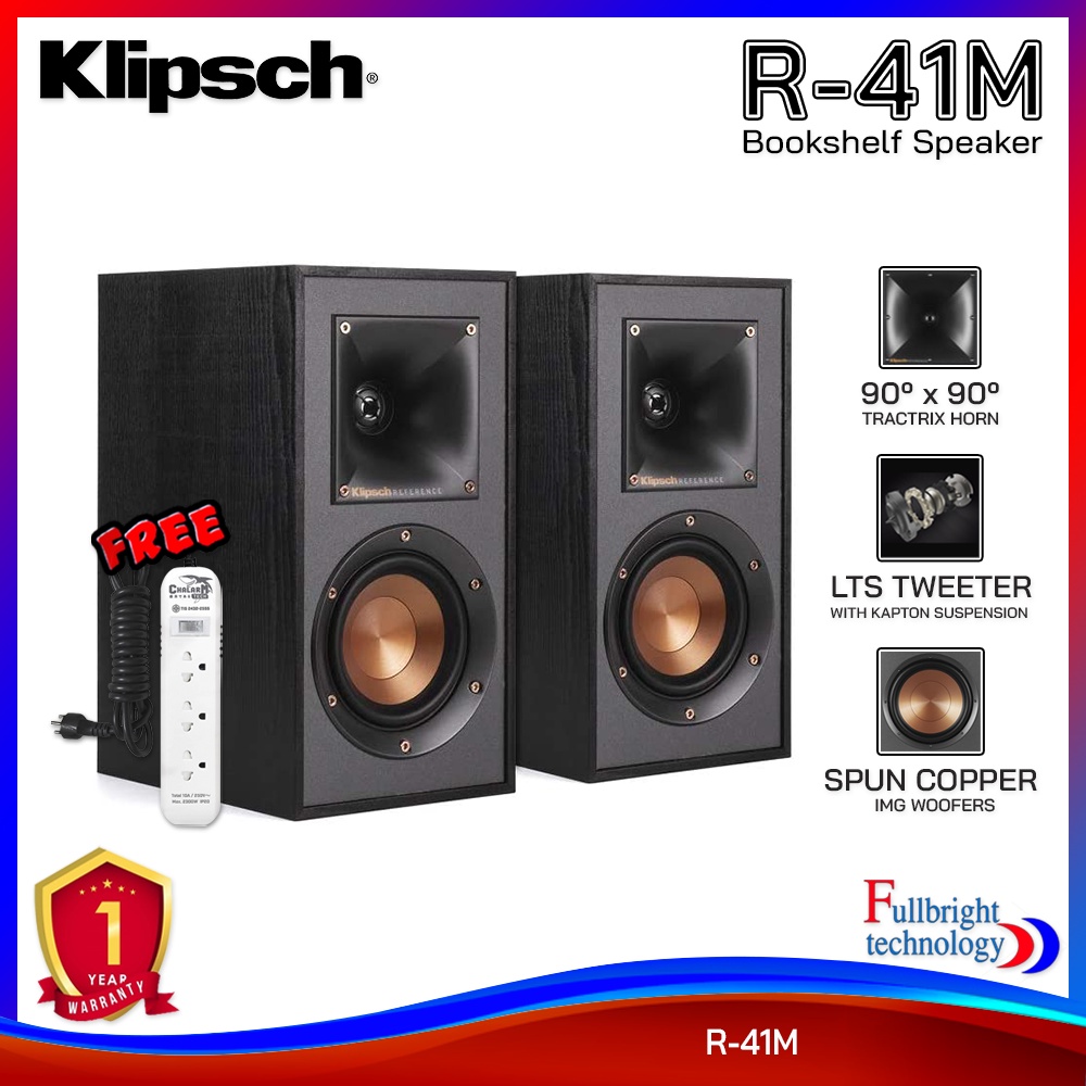 Klipsch R-41M Bookshelf Speaker ลำโพงคุณภาพสูงขนาด 4 นิ้ว รับประกัน ...