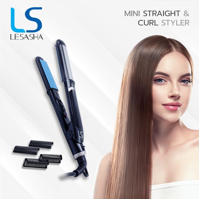 Lesasha เครื่องหนีบผม Mini Straight & Curl Styler หนีบตรง ม้วนลอน พกพาสะดวก LS1156 Xg2e | Shopee ...