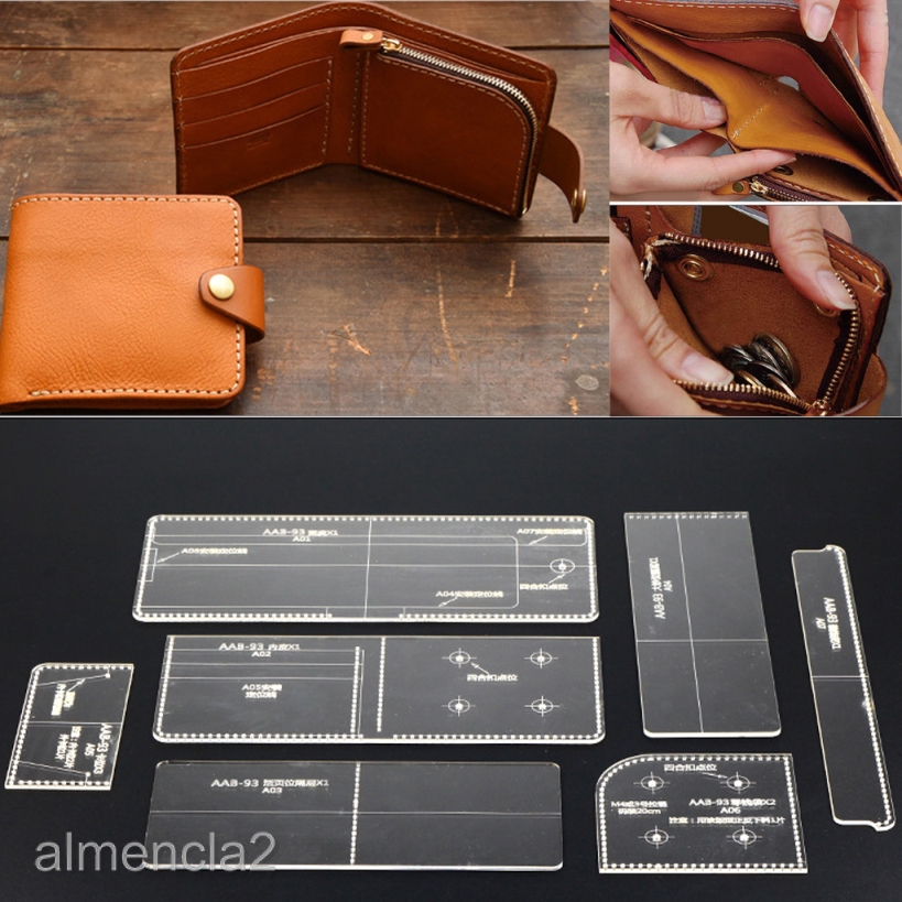 Leather Craft Clear Acrylic Purse Bag Pattern Stencil Template Tools ...