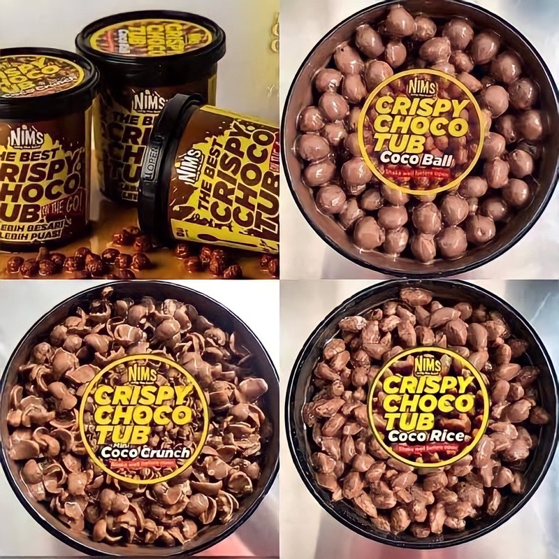 Crispy Choco tubs โกโก้บอล-ครันซ์ ราดช็อกโกแลต | Shopee Thailand