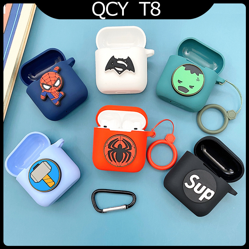 QCY t8 เคสใส่หูฟังแบบซิลิโคนลายการ์ตูนคาแรคเตอร์สําหรับ | Shopee Thailand