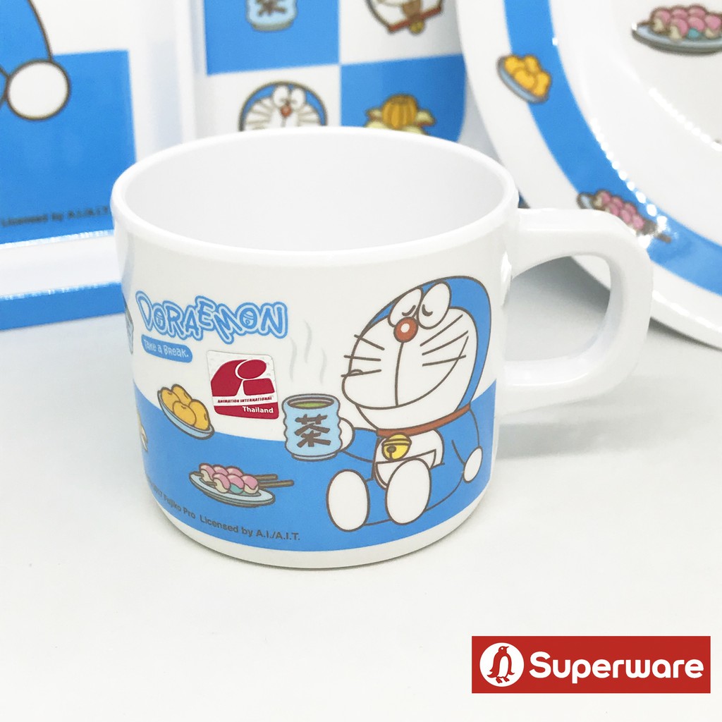โดเรม่อน เทคอะเบรค จานเมลามีน ช้อนส้อม แก้วน้ำเด็ก DORAEMON Superware ศรีไทยซุปเปอร์แวร์ [ขายแยก ...