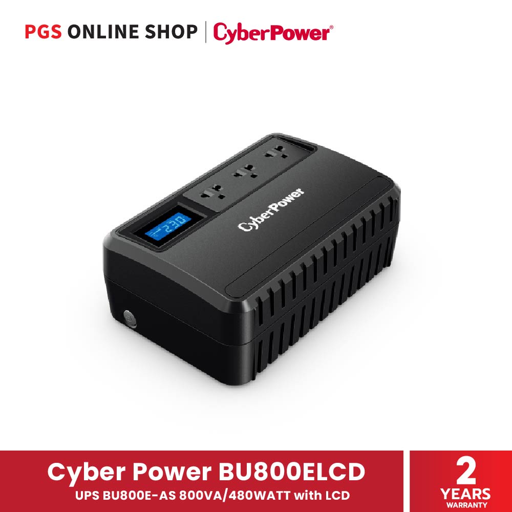 CyberPower (เครื่องสำรองไฟฟ้า) รุ่น UPS BU800E-AS 800VA/480WATT with ...