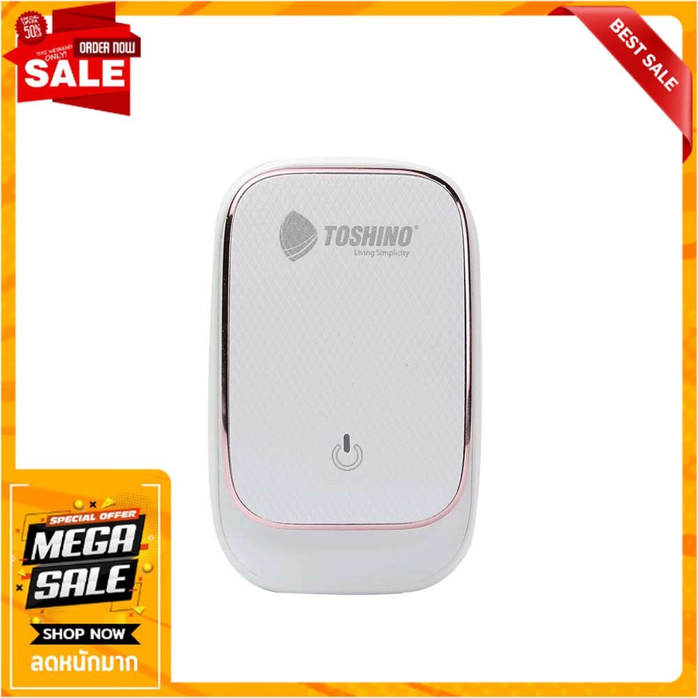 ปลั๊กแปลง 2 ขาแบน TOSHINO 3USB 3.4 A ขาว อแดปเตอร์ UNIVERSAL ADAPTER ...