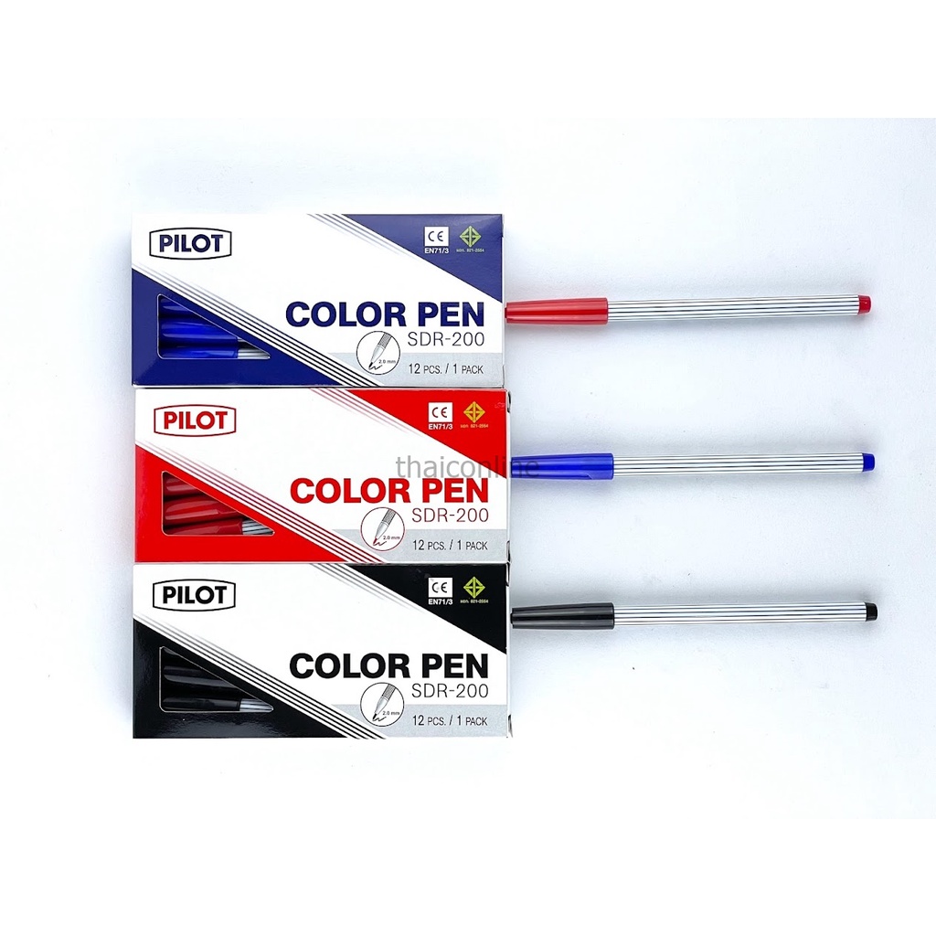 ของแท้ ขายส่ง ปากกาเมจิก ไพล็อต SDR-200 pilot กล่อง 12 ด้าม | Shopee ...