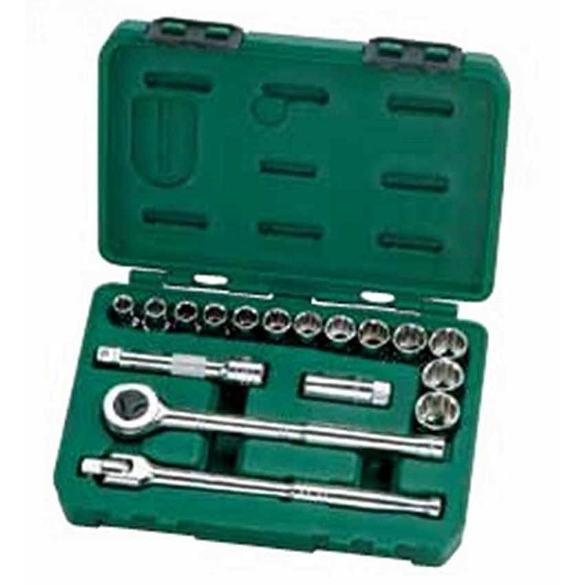 SATA Socket Set 17pc, 1/2" Metric รุ่น 09086 (Green) | Shopee Thailand