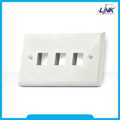 US-2313: LINK SHINY FACE PLATE 3 PORT | Shopee Thailand