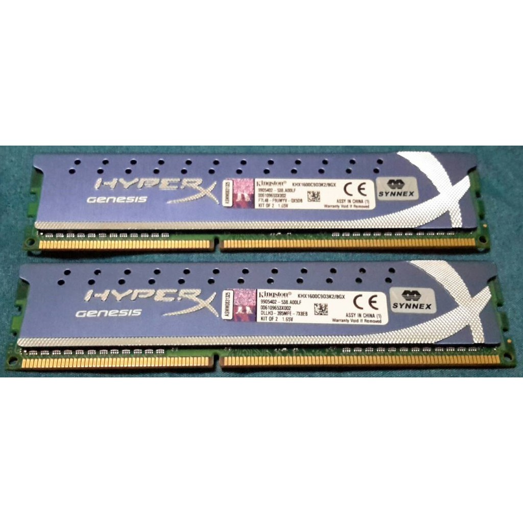 Ram PC DDR3 Bus1600 HyperX Genesis 8GB (4GBx2) CL9-240Pin สีฟ้า ขายเป็น ...