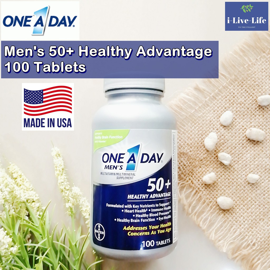 Men's 50+ Healthy Advantage 100 Tablets - One A Day วิตามินและแร่ธาตุ ...