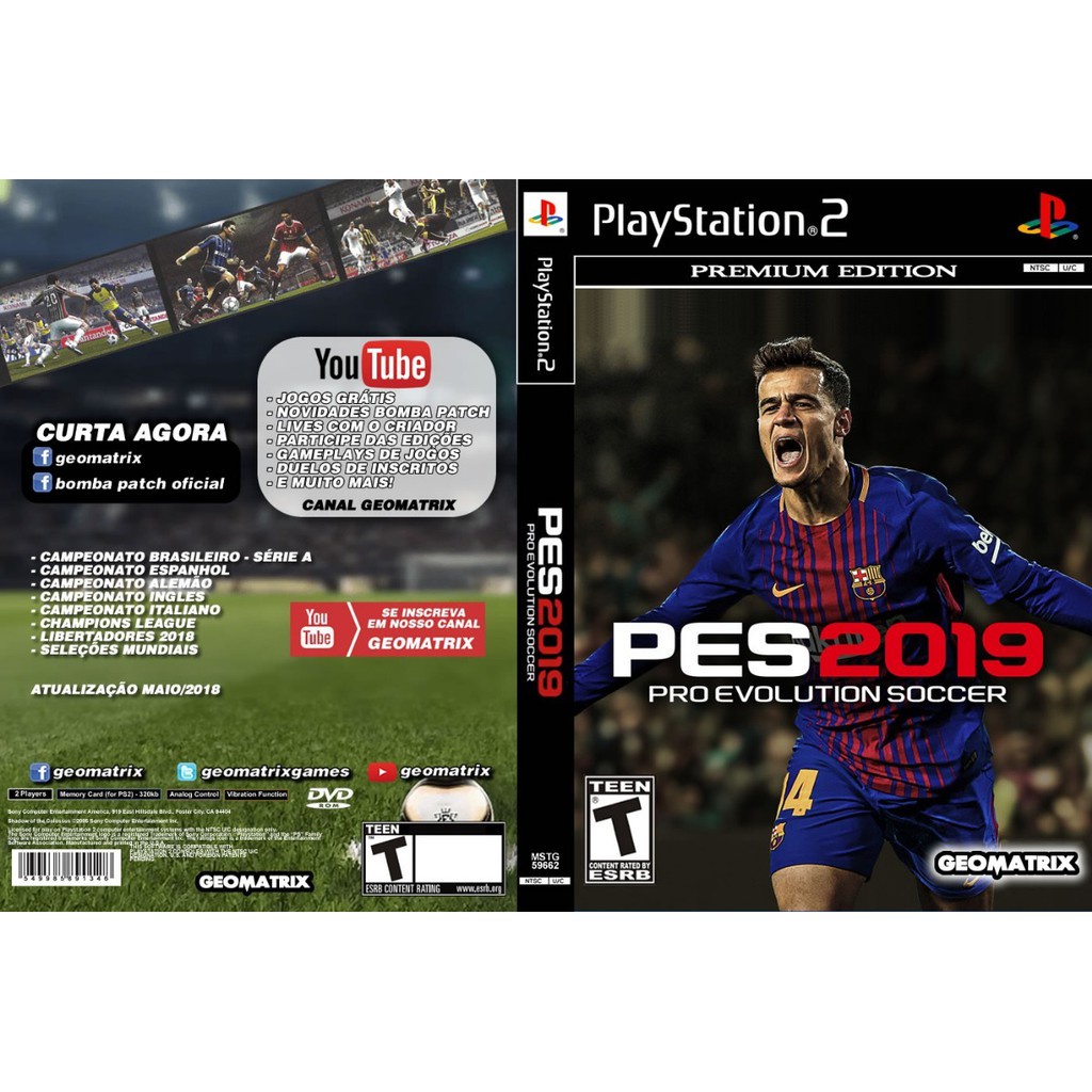 แผ่นเกมส์ PS2 PES2019 Pro Evolution Soccer 2019 แผ่นไรท์คุณภาพสูง ...