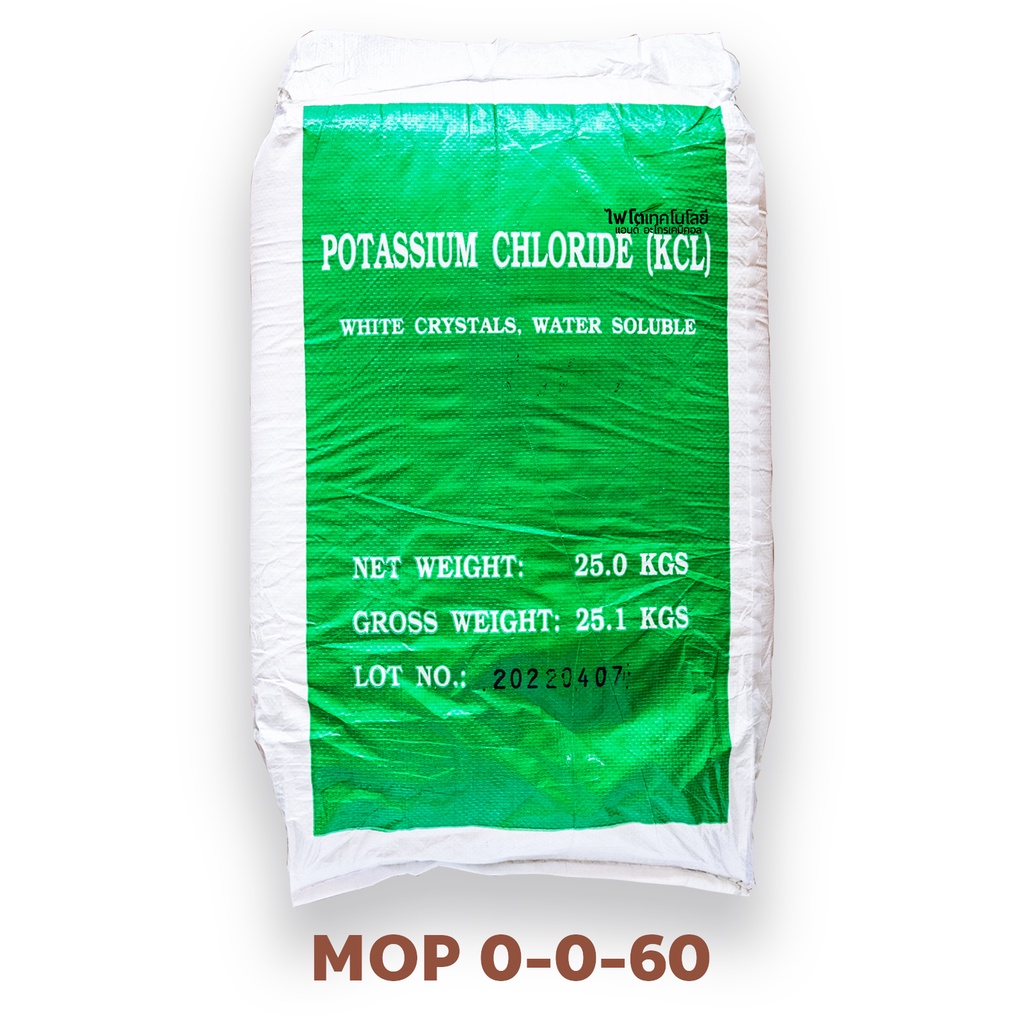 ปุ๋ยเกล็ด 0-0-60 (อิสราเอล) KCl Potassium Chloride 98% (Muriate of ...