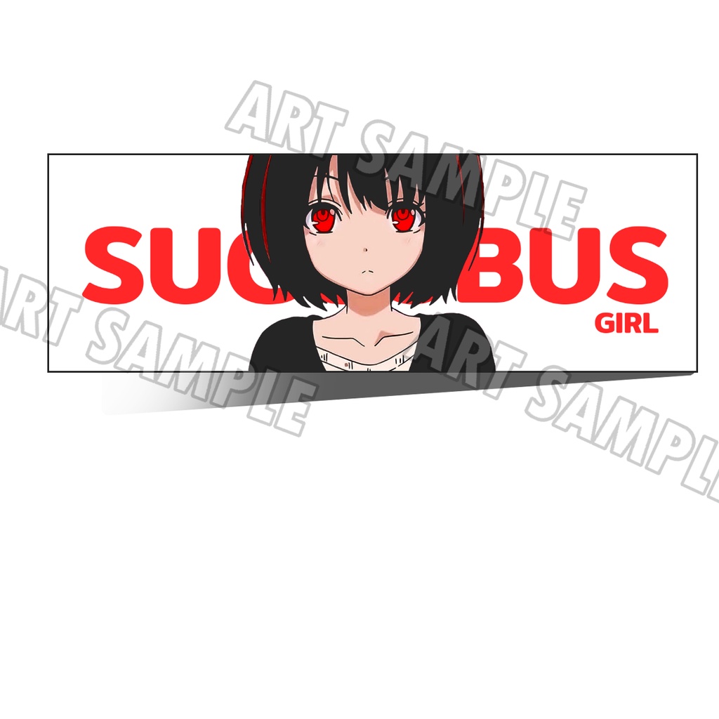 Anime Sticker สติกเกอร์ 2 ชิ้น Succubus Girl JDM Sticker 2 PCS Bumper ...