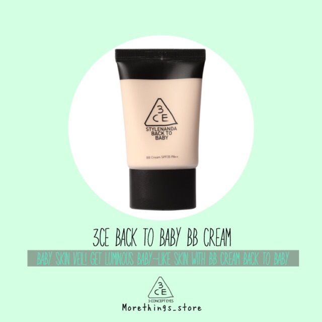 [พร้อมส่ง]3CE BACK TO BABY BB CREAM | Shopee Thailand