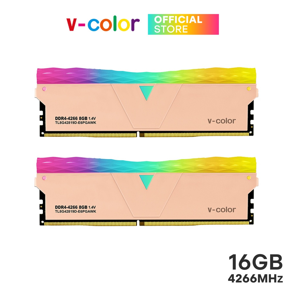 v-color RAM PC Prism Pro RGB 16GB (8GBx2) DDR4 Bus 4266MHz | Shopee ...